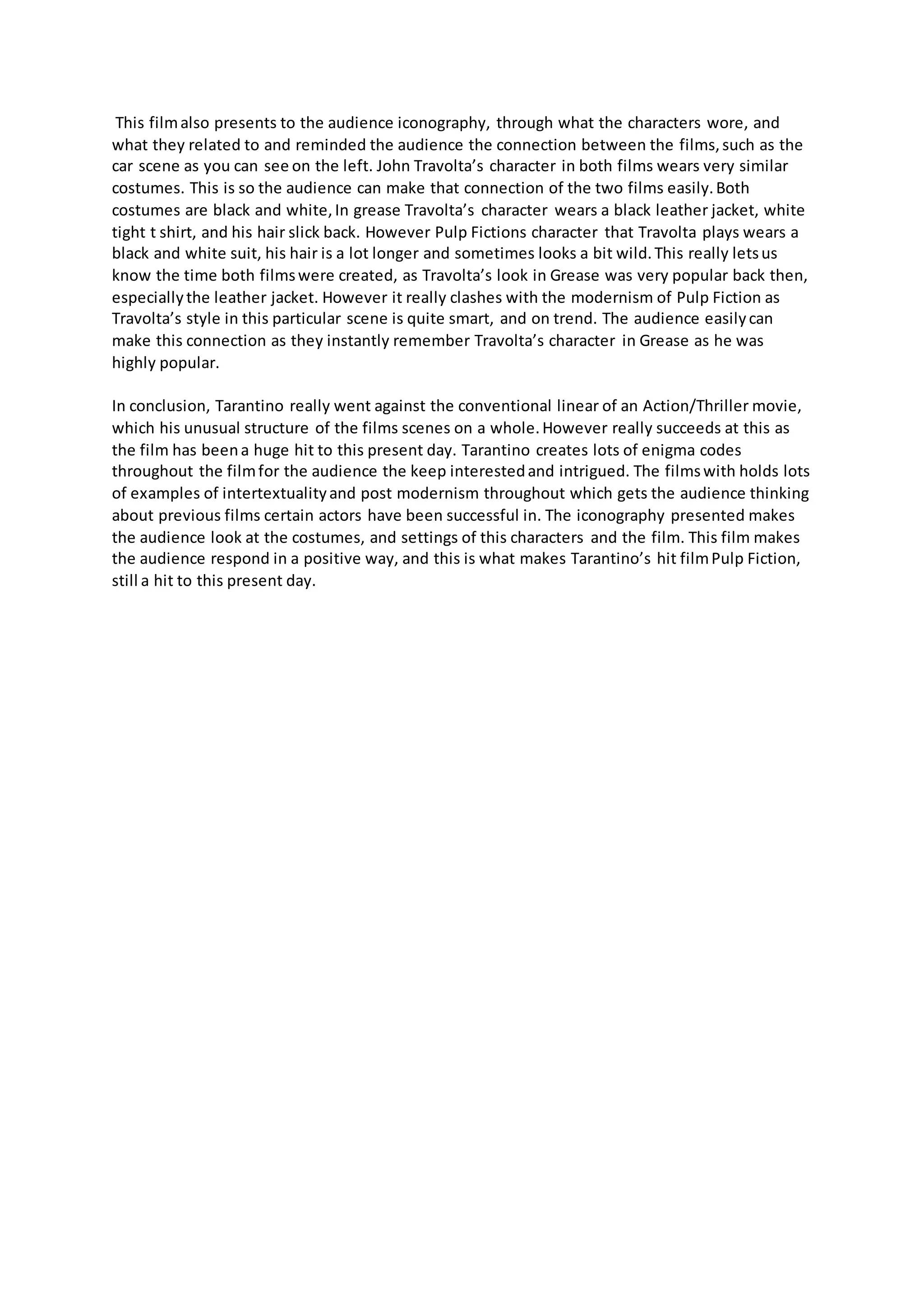 Pulp fiction non linear post modernism lydia cooke | PDF