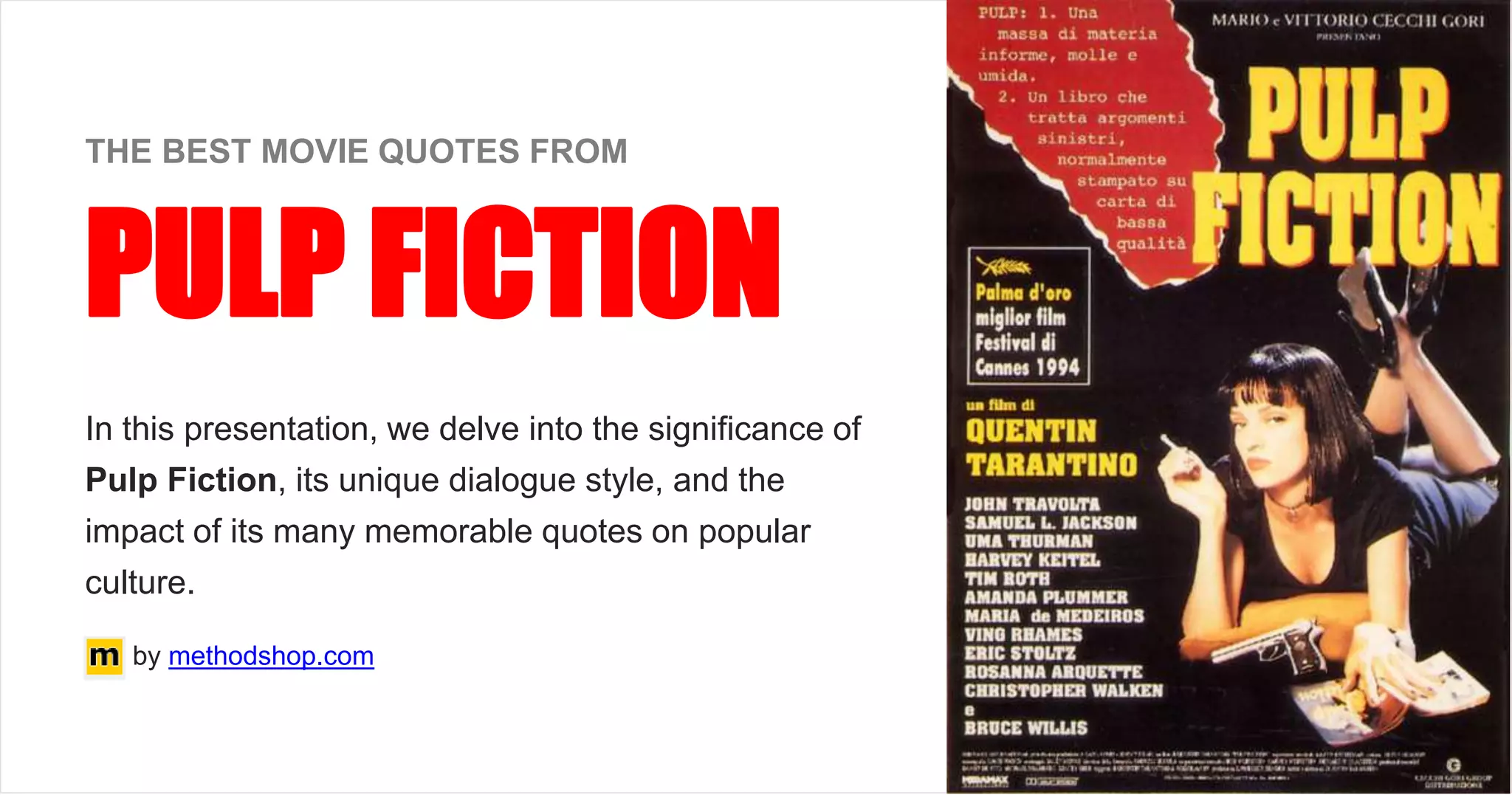 The Best Pulp Fiction Movie Quotes | PPTX
