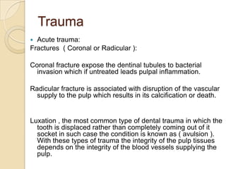 Pulp irritants and pulpal response to irritants | PPTX