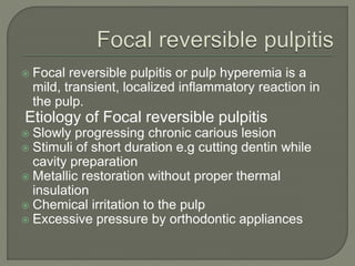 Pulpitis (exam oriented) | PPT