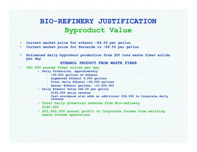 Pulp Mill Sludge Ethanol Project[1] | PDF