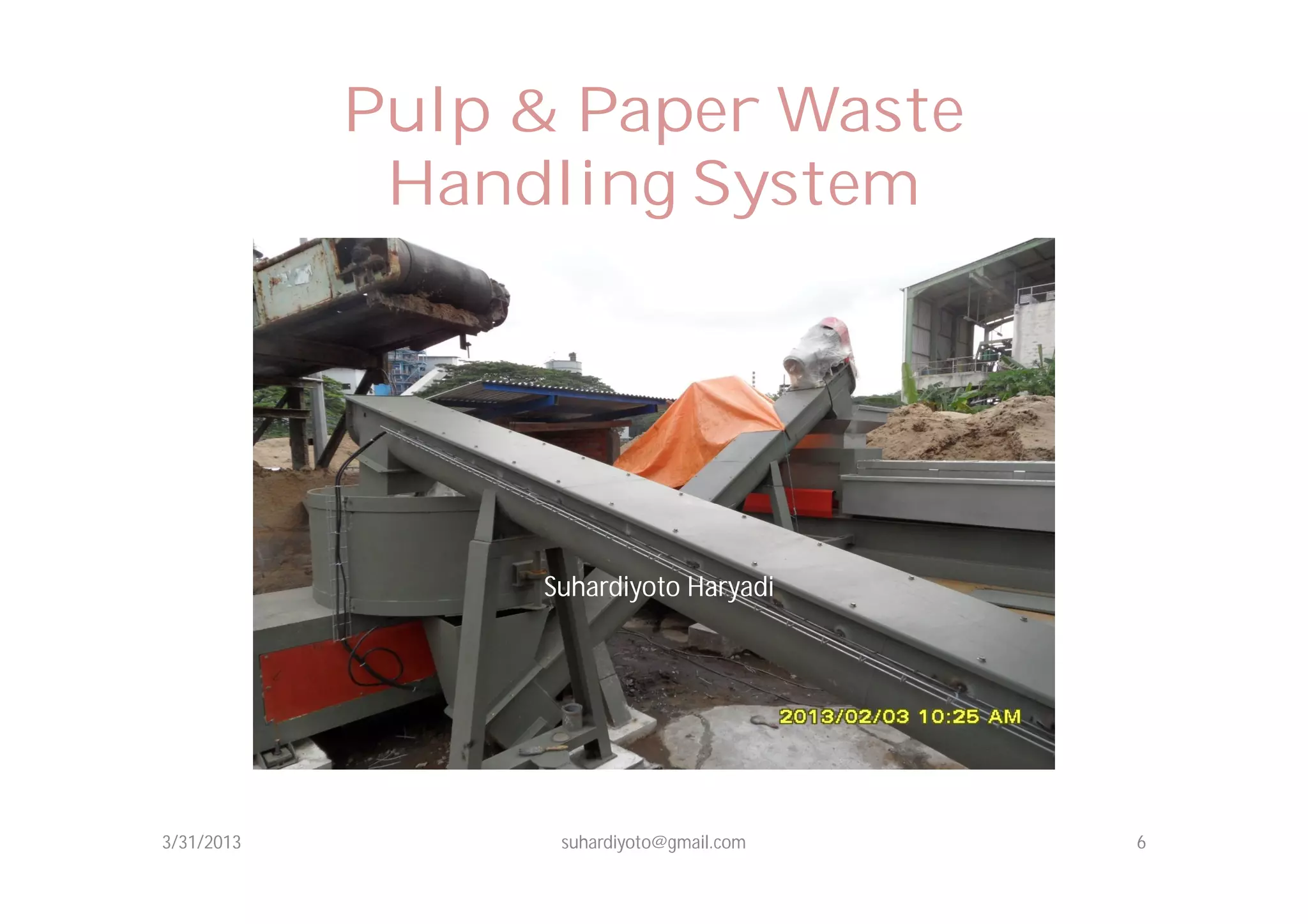 Pulp & Paper Waste Handling System | PDF | Business | Business and Finance