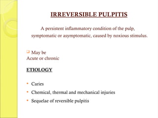 Pulp and periapical pathology presntation part 1 | PPT | Dental Health ...