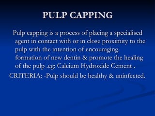 Pulp Protection | PPT