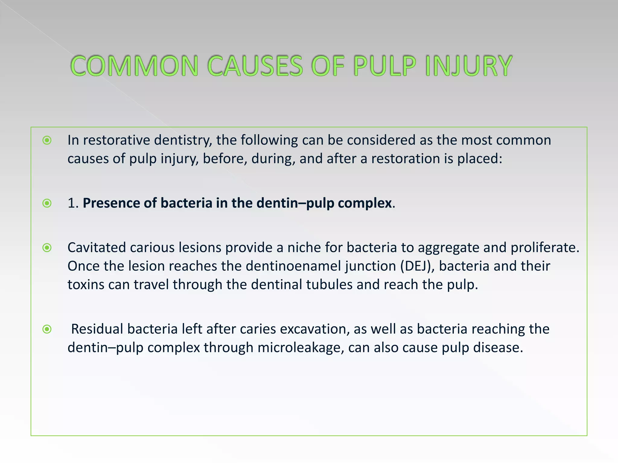 Pulp protection in operative dentistry | PPTX
