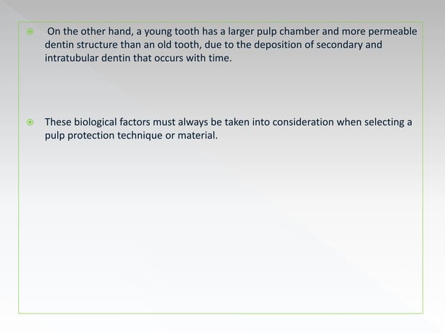 Pulp protection in operative dentistry | PPTX