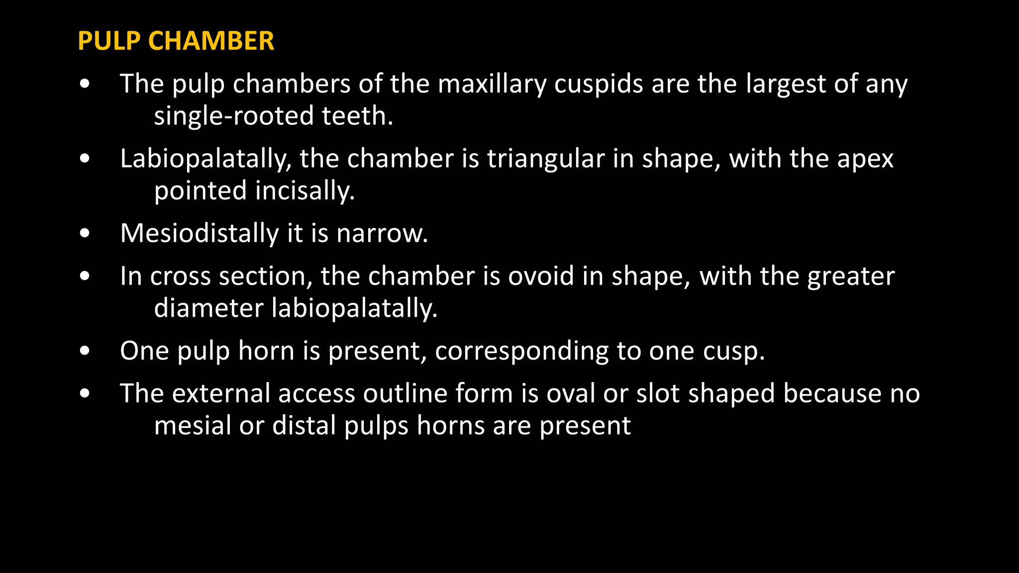 Internal Anatomy of Pulp cavity | PPTX