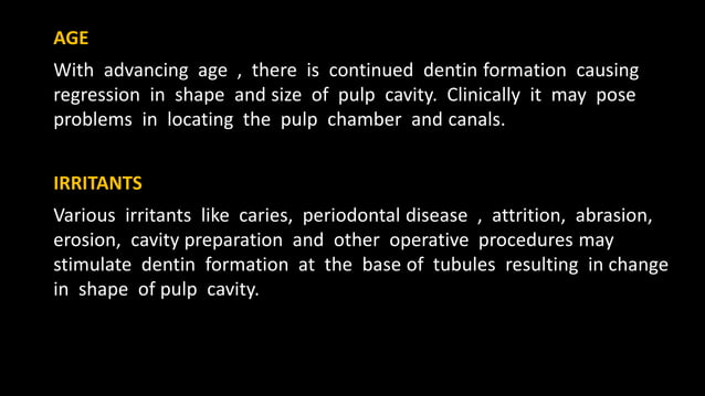 Internal Anatomy of Pulp cavity | PPTX | Dental Health | Diseases and ...