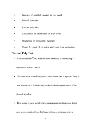 seminar on pulp vitality test | PDF