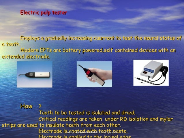 Pulp vitality assessment/prosthodontic courses
