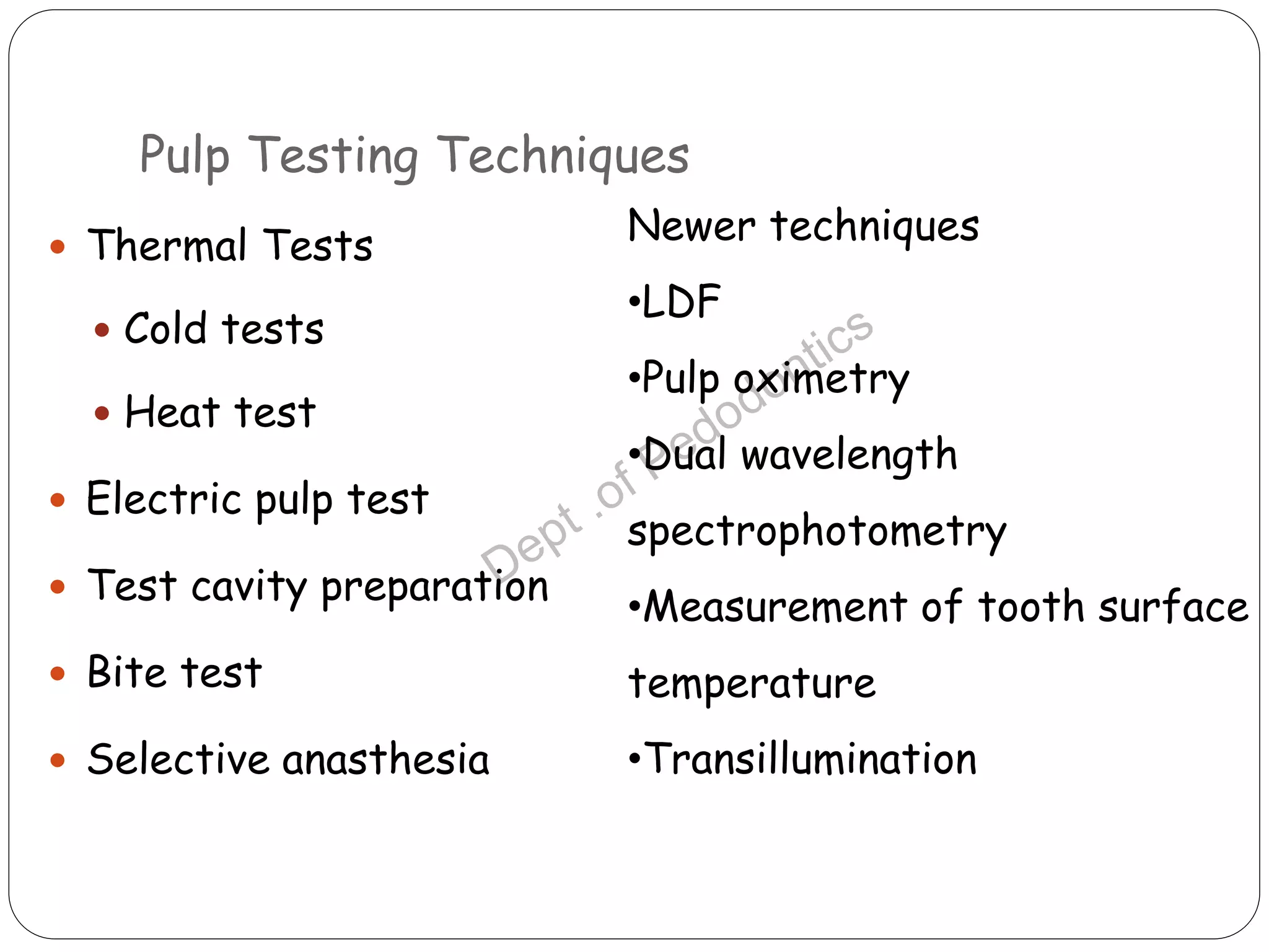 Pulp vitality test new | PPT