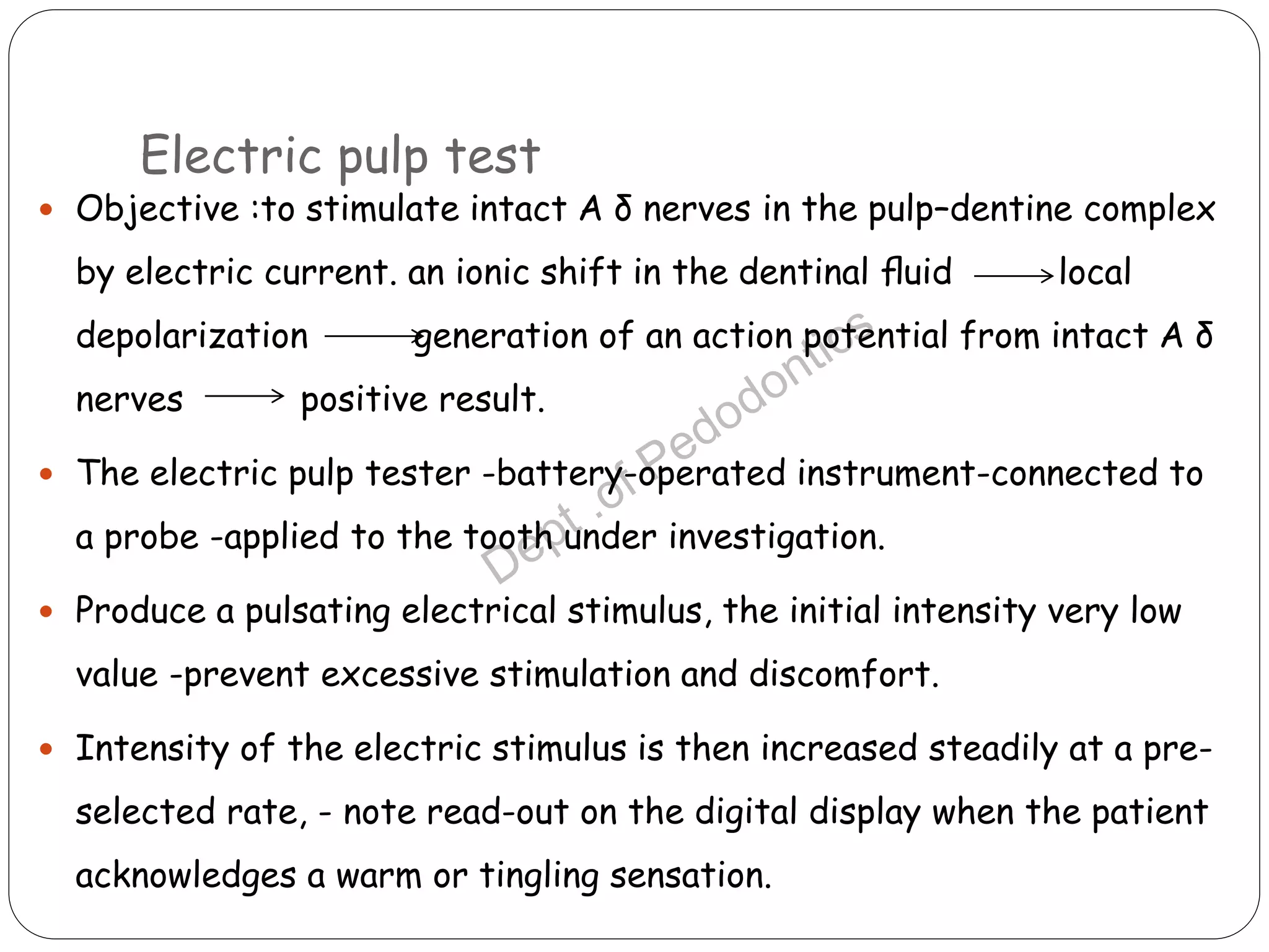 Pulp vitality test new | PPT
