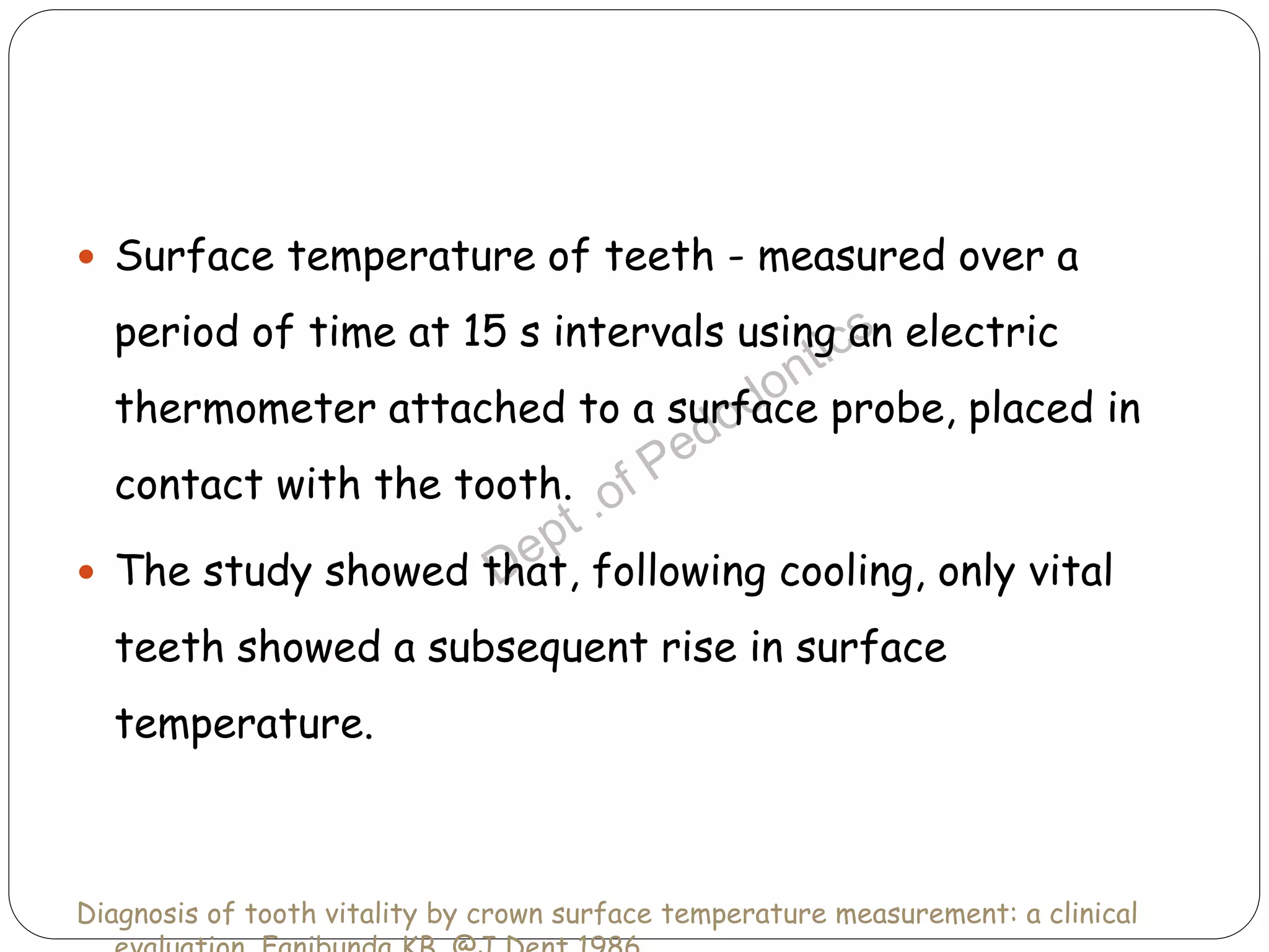 Pulp vitality test new | PPT
