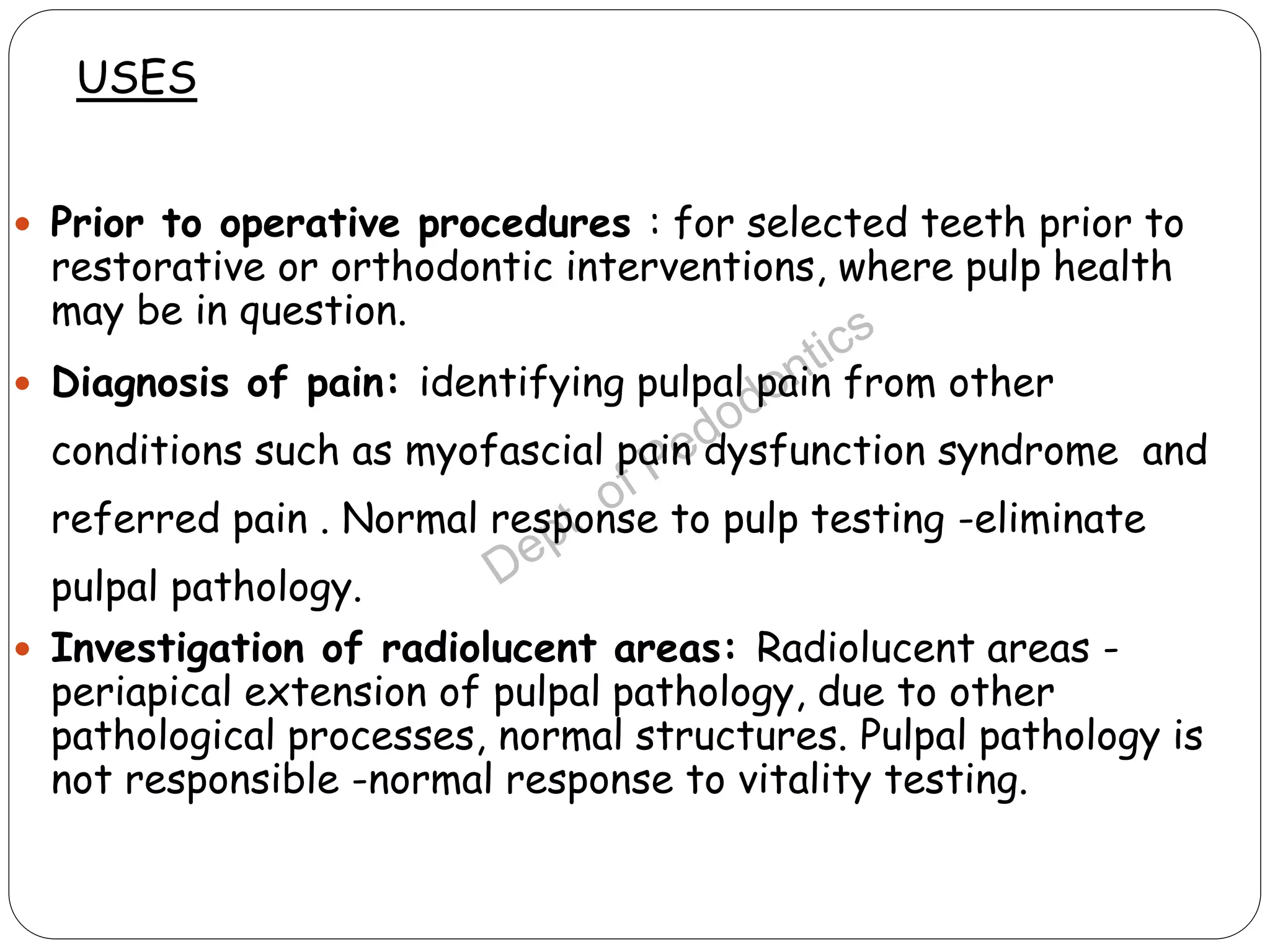 Pulp vitality test new | PPT
