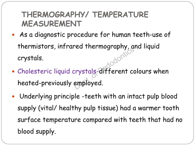Pulp vitality test new | PPT | Dental Health | Diseases and Conditions
