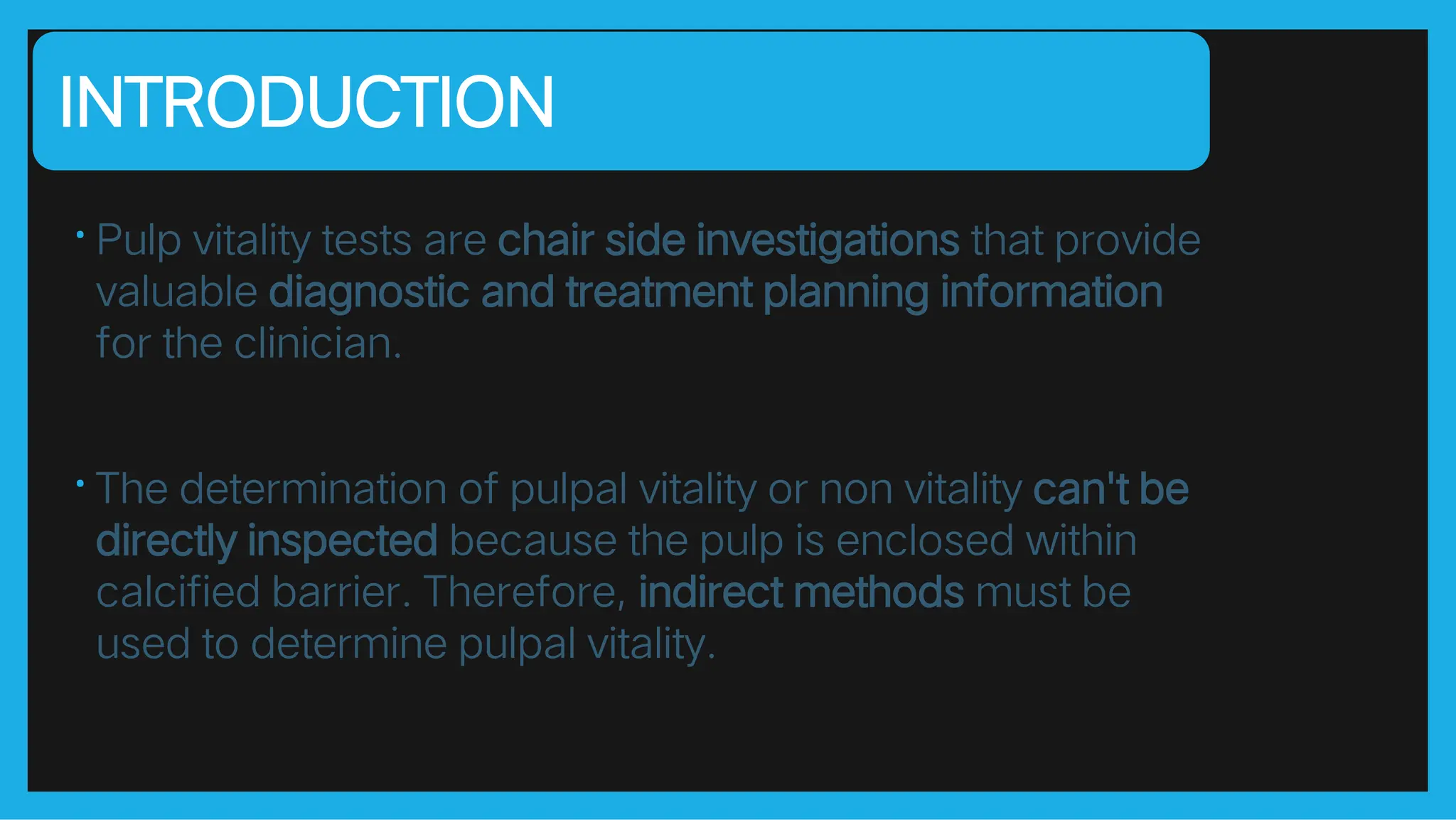 PULP VITALITY TESTS in diagnosis and tmt planning | PDF