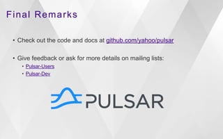 Pulsar - Distributed pub/sub platform | PDF | Cloud Computing | Internet