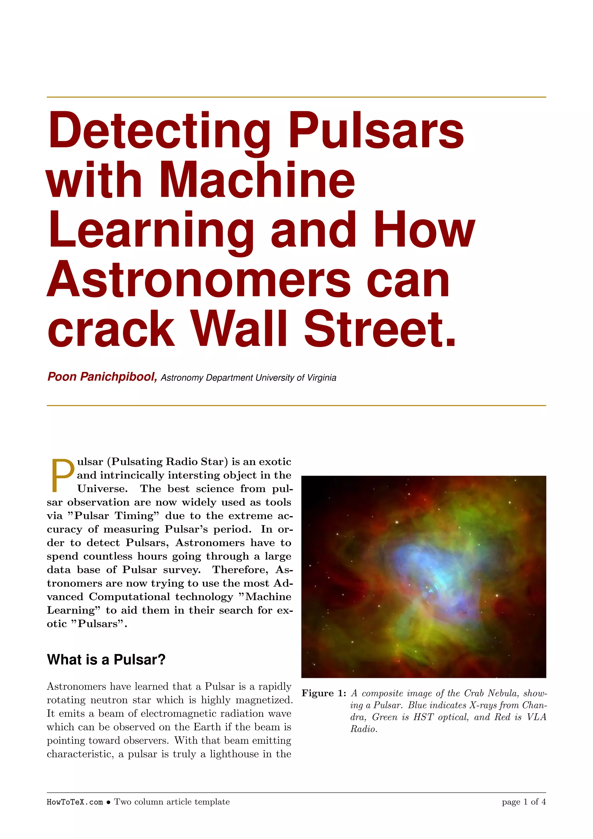Pulsardetection | PDF | Physics | Science
