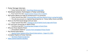 Apache Pulsar Design Choices and use-cases | PPT