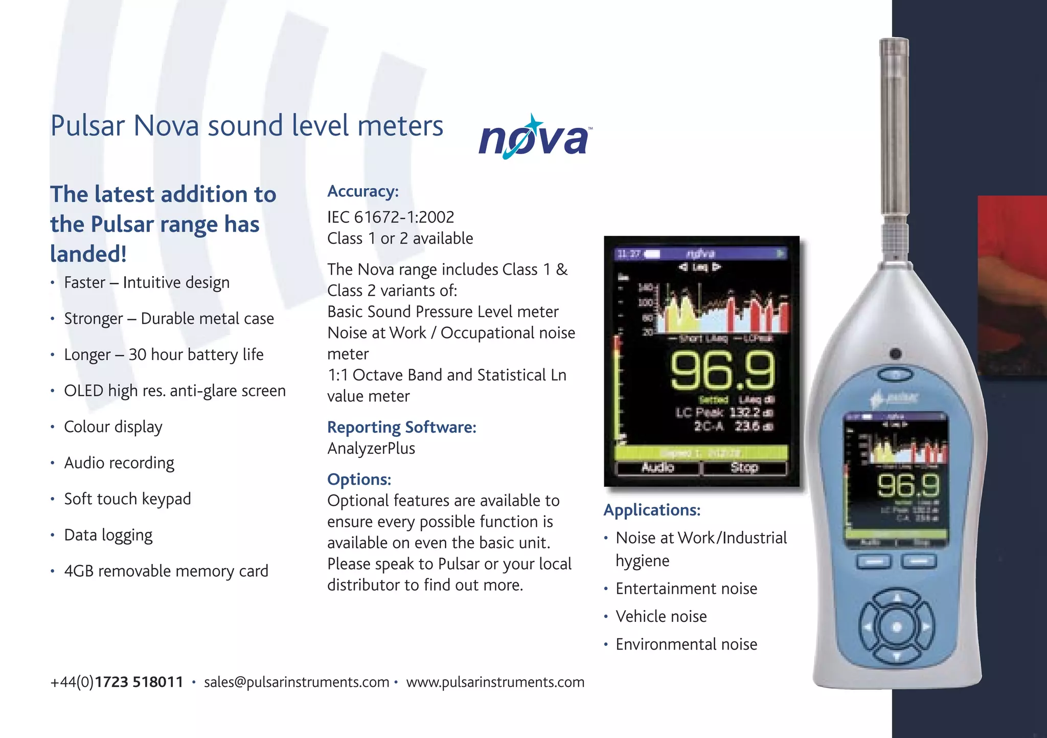 Pulsar Instruments - Occupational Noise Measurement | PDF