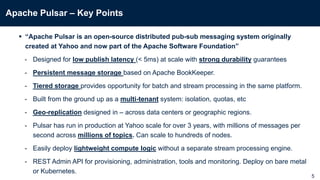Apache Pulsar as a Dual Stream / Batch Processor | PPT