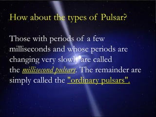 Pulsars and black hole | PDF
