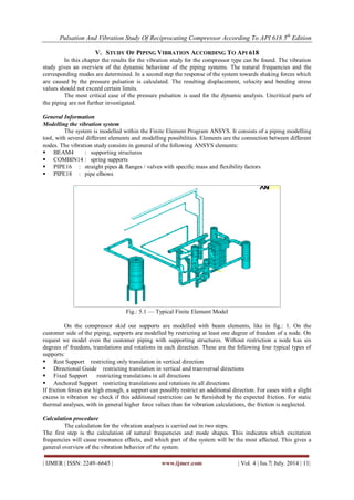 Pulsation and vibration study of reciprocating compressor according to ...