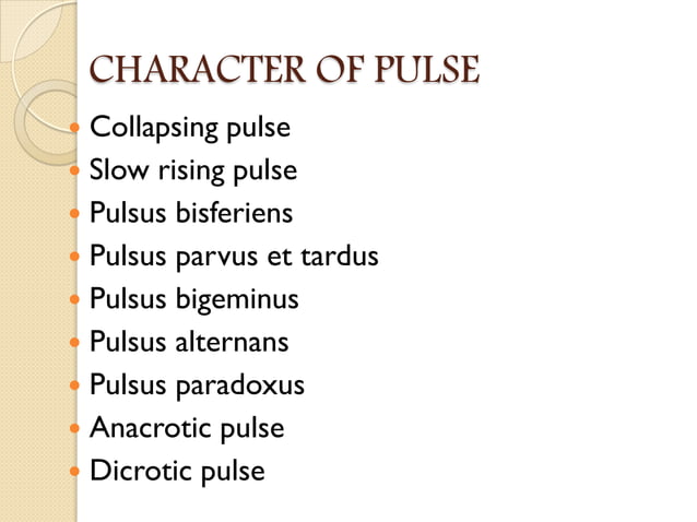 Pulse- Abnormal Findings | PDF