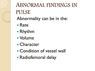 Pulse- Abnormal Findings | PDF