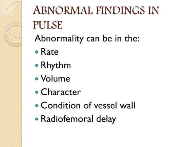 Pulse- Abnormal Findings | PDF