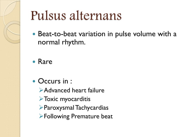 Pulse- Abnormal Findings | PDF