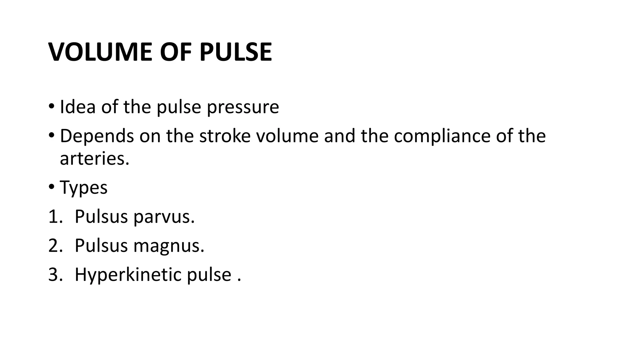 Pulse - Arterial Pulse - Types | PPTX | Heart and Cardiovascular ...
