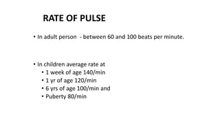 Pulse - Arterial Pulse - Types | PPTX
