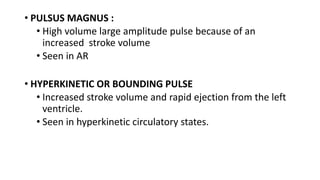 Pulse - Arterial Pulse - Types | PPTX
