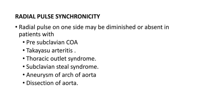 Pulse - Arterial Pulse - Types | PPTX | Heart and Cardiovascular ...