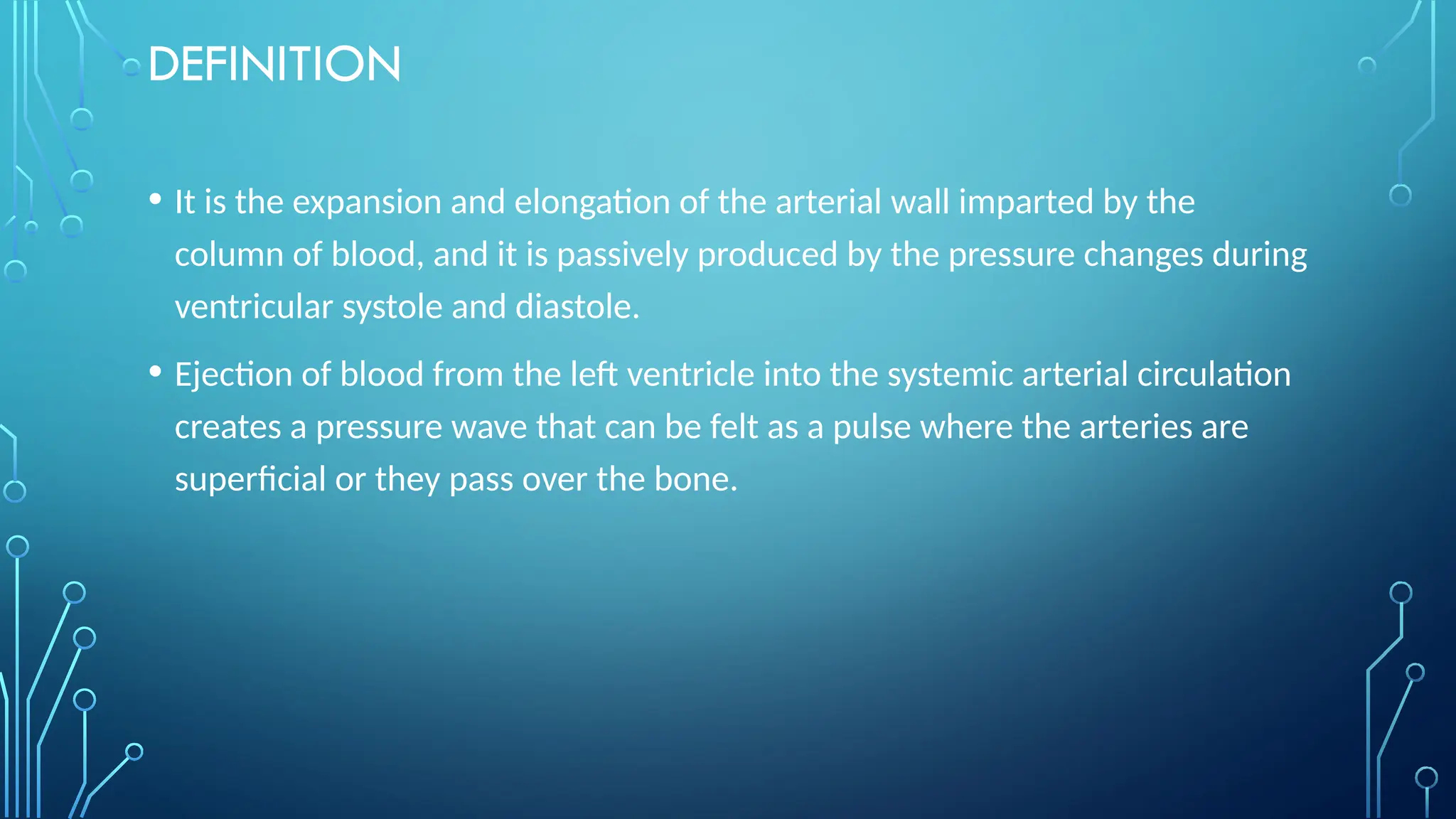 different types of pulse, normal physiology | PPTX