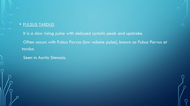 different types of pulse, normal physiology | PPTX