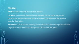 different types of pulse, normal physiology | PPTX