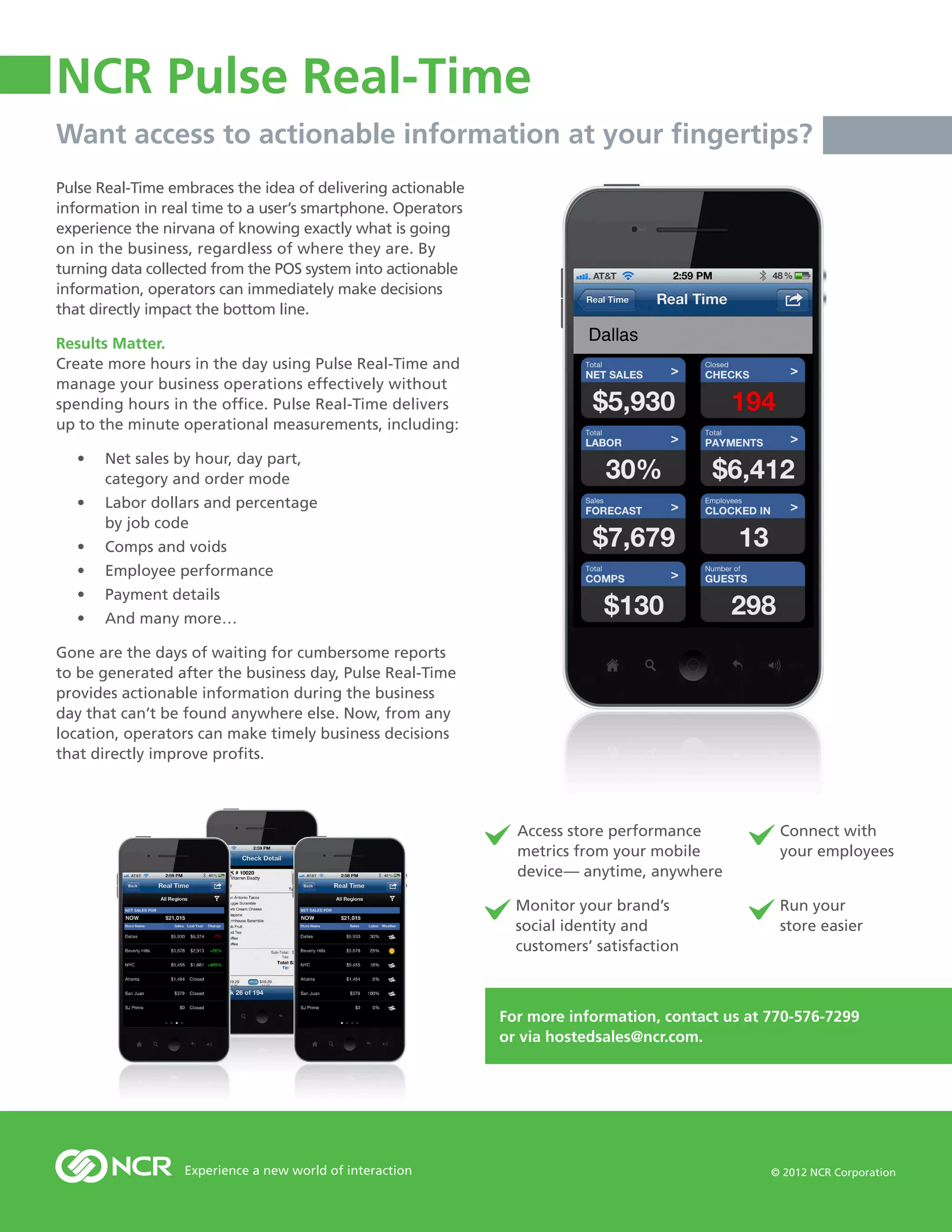 NCR Aloha Pulse Real Time | PDF