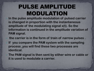 Pulse amplitude modulation (PAM) | PPTX