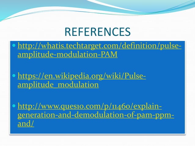 Pulse amplitude modulation | PPTX