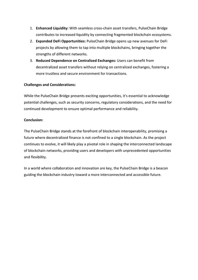 pulse chain bridge pulse chain bridge.pdf | Business | Business and Finance