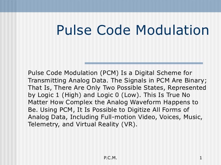 Pulse Code Modulation