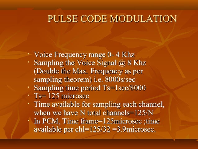 Pulse code modulation