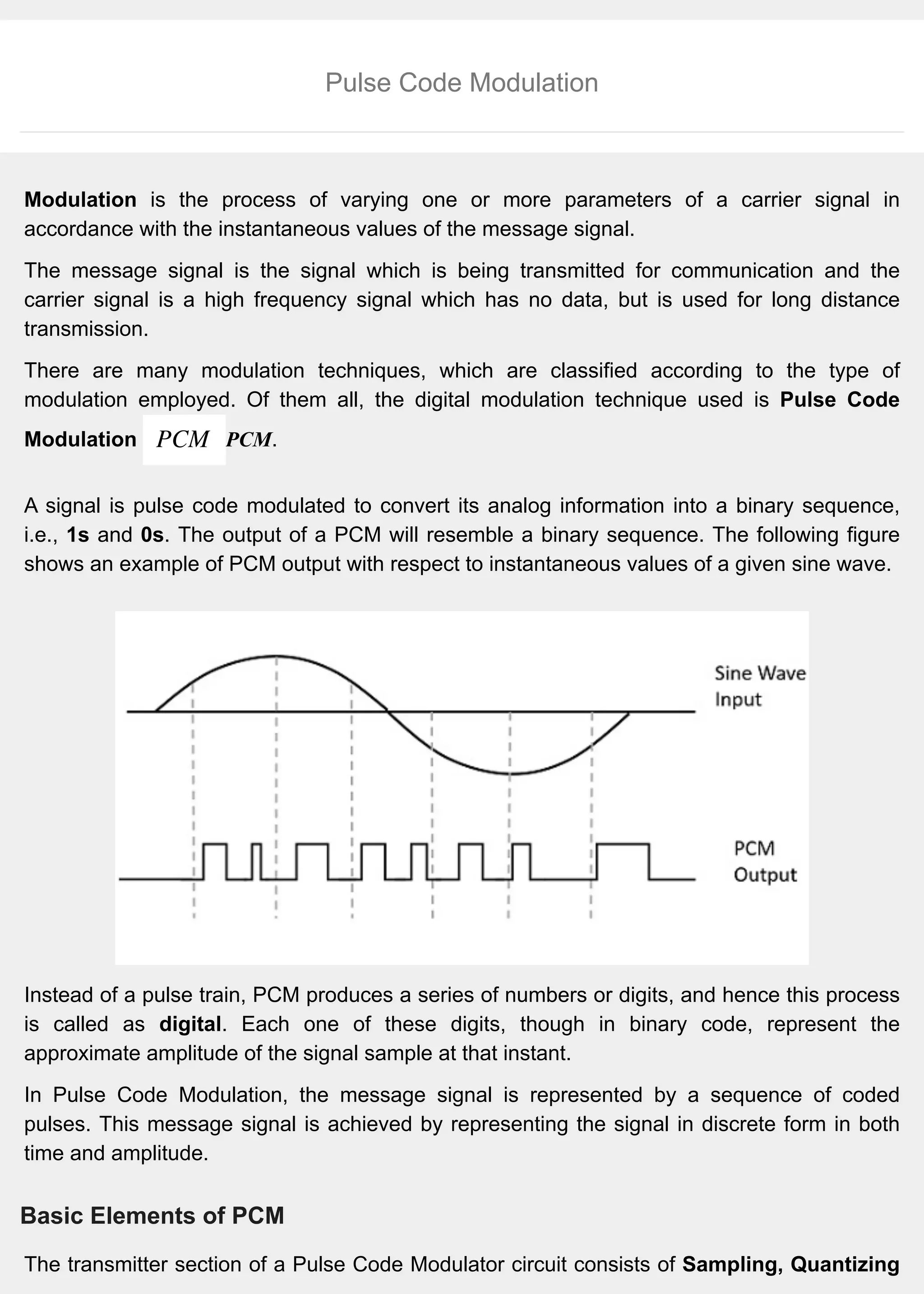 Pulse Code Modulation Tutorialspoint Pdf
