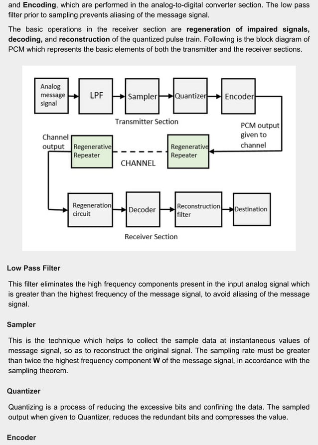 Pulse code modulation tutorialspoint | PDF