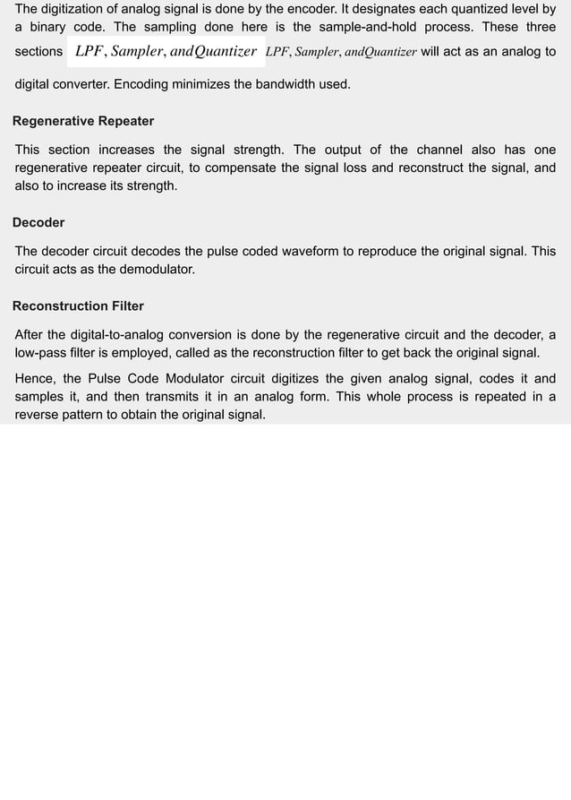 Pulse code modulation tutorialspoint | PDF