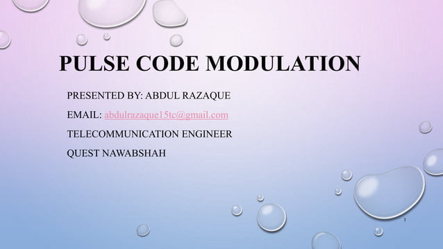 Pulse code modulation and Demodulation | PPTX | Digital Audio ...