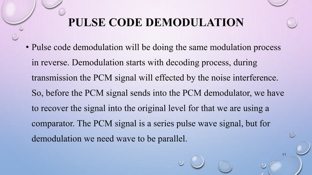 Pulse code modulation and Demodulation | PPTX | Digital Audio ...