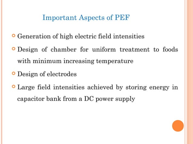 Pulsed Electric Field | PPT